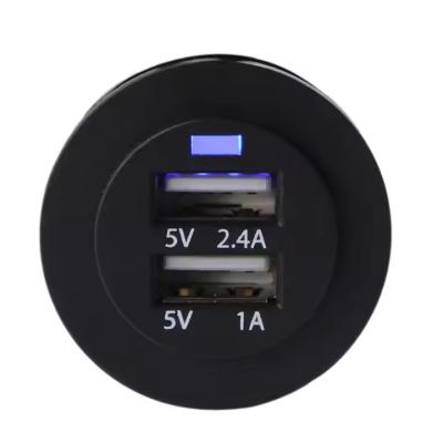 China Marine Power Socket with ABS Material 12V-24V Input and 3.4A Dual USB Charging for RV Car Marine Applications for sale
