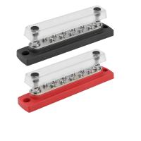 China 48V DC 600A Marine Bus Bar with 12 M4 Screws and 2 M6 Studs for High-Current Power Distribution for sale