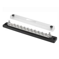 China 20-Way Screw Fixed Marine Bus Bar 150A 48V DC Nickel-plated Copper Power Distribution Terminal Block with 600A Capacity for sale
