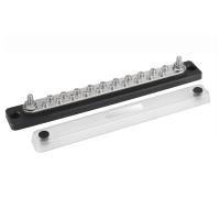 China 20-Way Screw Fixed Marine Bus Bar 150A 48V DC Nickel-plated Copper Power Distribution Terminal Block with 600A Capacity for sale