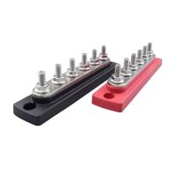 China 6 Stud 300V DC 600A Marine Bus Bar Power Distribution Block with M10 Terminal 178x38x53mm for sale