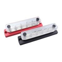 China 6 Stud 300V DC 600A Marine Bus Bar Power Distribution Block with M10 Terminal 178x38x53mm for sale
