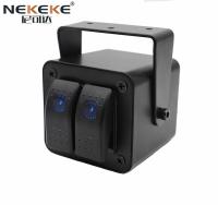 China Marine Switch Panel Rocker Switch Box IP66 Waterproof 12V DC Aluminum Construction for Boat Truck RV for sale