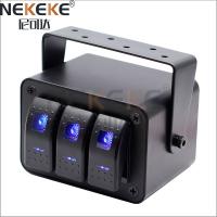 China 12V Waterproof IP65 Aluminum Marine Switch Panel with SPST On-Off Rocker Switch Box for sale