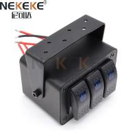 China 12V Waterproof IP65 Aluminum Marine Switch Panel with SPST On-Off Rocker Switch Box for sale