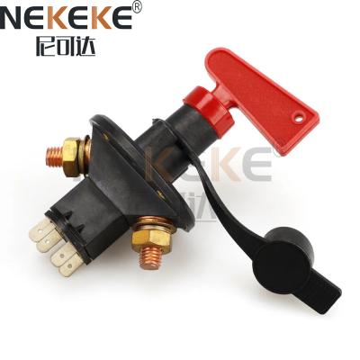 China 200A Continuous Rating 12V-24V DC Voltage ABS and Copper Material Isolator Switch Battery Disconnect Switch for RV Marine Truck for sale