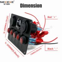 China 5 Gang Marine Switch Panel IP65 Waterproof with 20A DC Overload Protection and Aluminum Construction for sale