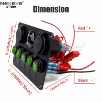 China 5 Gang Marine Switch Panel IP65 Waterproof with 20A DC Overload Protection and Aluminum Construction for sale