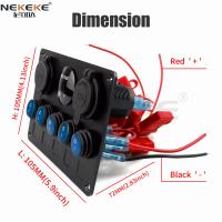 China 5 Gang Marine Switch Panel IP65 Waterproof with 20A DC Overload Protection and Aluminum Construction for sale