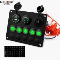 China 5 Gang Marine Switch Panel IP65 Waterproof with 20A DC Overload Protection and Aluminum Construction for sale