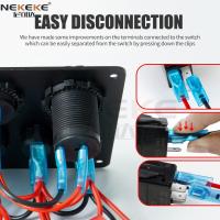 China 5 Gang Marine Switch Panel IP65 Waterproof with 20A DC Overload Protection and Aluminum Construction for sale