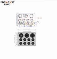 China Marine Switch Panel 8 Gang IP65 Waterproof with Dual USB Charger and Voltmeter Aluminum Construction for sale