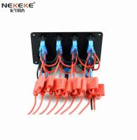 China Marine Switch Panel 8 Gang IP65 Waterproof with Dual USB Charger and Voltmeter Aluminum Construction for sale