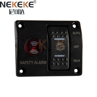 China IP65 Waterproof Marine Switch Panel 12V/24V Voltage Alarm Switch Panel with 10000 Cycles Mechanical Life for Bilge Pump for sale