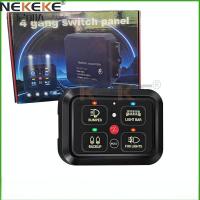 China IP65 Waterproof 4 Gang ON-OFF Marine Switch Panel with LED Light for Boat Control Box for sale