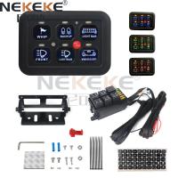 China 6 Gang Dimmable Touch Marine Switch Panel IP65 Waterproof Switch Control Box for Car and Boat for sale