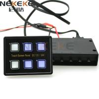China IP66 Waterproof 6 Gang Touch Screen Marine Switch Panel with 12V-24V Voltage for Boats and Yachts for sale