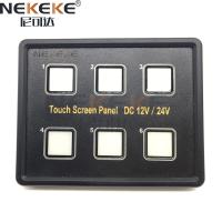 China IP66 Waterproof 6 Gang Touch Screen Marine Switch Panel with 12V-24V Voltage for Boats and Yachts for sale