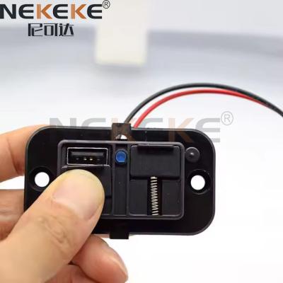 China 12V Waterproof Marine Power Socket with Dual Quick Charge 3.0 USB Charger in ABS Material for sale