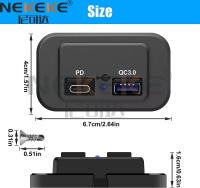 China 12V Waterproof Marine Power Socket with Dual Quick Charge 3.0 USB Charger in ABS Material for sale