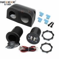 China 12V-24V Marine Power Socket with Dual USB Ports and IP68 Waterproof Rating for Boats and Cars for sale