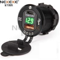 China Waterproof Marine Power Socket with QC3.0 Fast Charging and ABS Material for 12V/24V Vehicles for sale