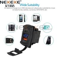 China Waterproof IP65 Marine Power Socket Dual Port USB 3.0 & PD Charger with 12-24V Input for Cars and Boats for sale