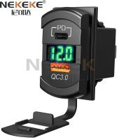 China Waterproof IP65 Marine Power Socket Dual Port USB 3.0 & PD Charger with 12-24V Input for Cars and Boats for sale