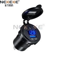 China Dual PD 45W Marine Power Socket with QC 3.0 Charging Ports and LED Voltmeter for Cars and Boats for sale
