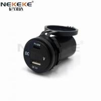 China 60W PD Type C QC3.0 USB Car Charger Socket With Voltmeter 12V 24V For Marine Vehicle for sale