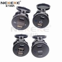 China 60W PD Type C 3 Port Fast Car Charger Socket With Dual 2.4A USB Ports 12V 24V Marine And Vehicle Use for sale