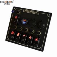 China DC Main Control Panel With Digital Voltage Current Display Dual USB Charger For Marine Boat RV for sale