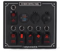 China DC Main Control Panel With Digital Voltage Current Display Dual USB Charger For Marine Boat RV for sale