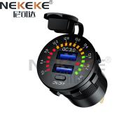 China Waterproof Marine Power Socket with QC 3.0 Fast Charging and Voltage Monitoring for Boats and Cars for sale