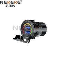 China Waterproof Marine Power Socket with QC 3.0 Fast Charging and Voltage Monitoring for Boats and Cars for sale