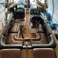 China Self-Adhesive Faux Teak EVA Marine Decking Boat Floor Mat with 6mm Thickness for sale