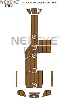 China Self Adhesive Faux Teak Boat Floor Mat with 6mm Thickness EVA Foam Deck Pad for sale