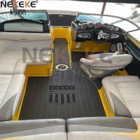 China Self Adhesive Faux Teak Boat Floor Mat with 6mm Thickness EVA Foam Deck Pad for sale