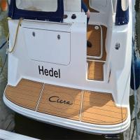 China Marine EVA Flooring For 2000 Bayliner 2855 Swim Platform Cockpit Pad EVA Foam Faux Teak Deck Floor Mat Seadek Gatorstep Style Self Adhesive for sale