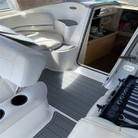China Marine EVA Flooring For 2000 Bayliner 2855 Swim Platform Cockpit Pad EVA Foam Faux Teak Deck Floor Mat Seadek Gatorstep Style Self Adhesive for sale