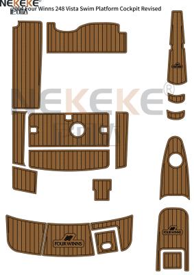 China 6mm Thick UV Proof Self-Adhesive Marine EVA Flooring Boat Deck Pad for 2004 Four Winns 248 Vista for sale