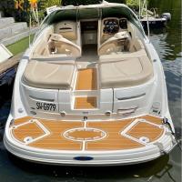 China 6mm Thickness UV Resistant Self Adhesive Marine EVA Flooring Faux Teak Boat Deck Mat for sale