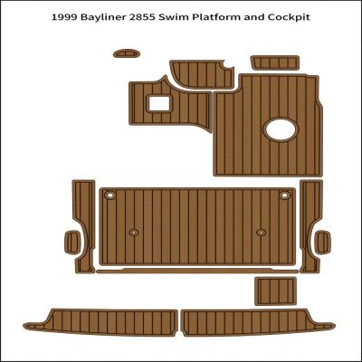 China Marine EVA Flooring For 1999 Bayliner 2855 Self Adhesive Faux Teak Swim Platform & Cockpit Boat Deck Mat for sale
