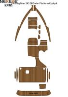 China 6mm Thick Self-Adhesive Faux Teak Marine EVA Flooring Boat Deck Mat for 2003 Bayliner 245 SB for sale
