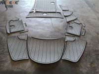 China Self-Adhesive 6mm Thick Faux Teak Marine EVA Flooring for Boat Deck Mat and Swim Platform for sale