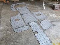 China Self-Adhesive 6mm Thick Faux Teak Marine EVA Flooring for Boat Deck Mat and Swim Platform for sale