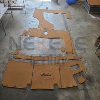 China Self-Adhesive 6mm Thickness Faux Teak Marine EVA Flooring Boat Deck Mat for 2003 Rinker 342 for sale