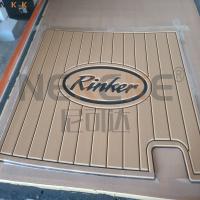 China Self-Adhesive 6mm Thickness Faux Teak Marine EVA Flooring Boat Deck Mat for 2003 Rinker 342 for sale