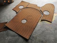 China Self Adhesive 6mm Thick UV Resistant Marine EVA Flooring Faux Teak Boat Deck Mat for sale