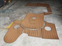 China Self Adhesive 6mm Thick UV Resistant Marine EVA Flooring Faux Teak Boat Deck Mat for sale